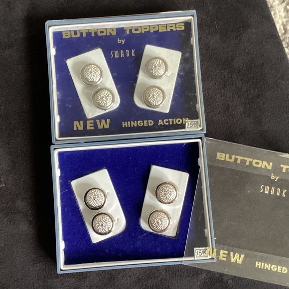 SWANK | Accessories | Vintage Swank Silver Tone Button Toppers | Poshmark